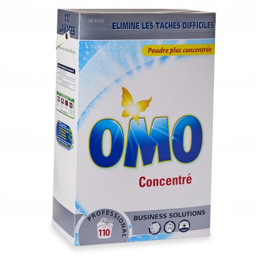 Omo, lessives liquides et capsules pour les professionnels.